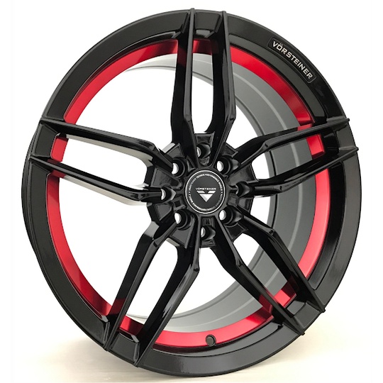 VORSTEINER 17 inch 7.5JJ 4X100 4X114.3 8X100/114.3 ET40 CAR SPORT RIMS CHEAP WHEELS BLACK ZR511 ...