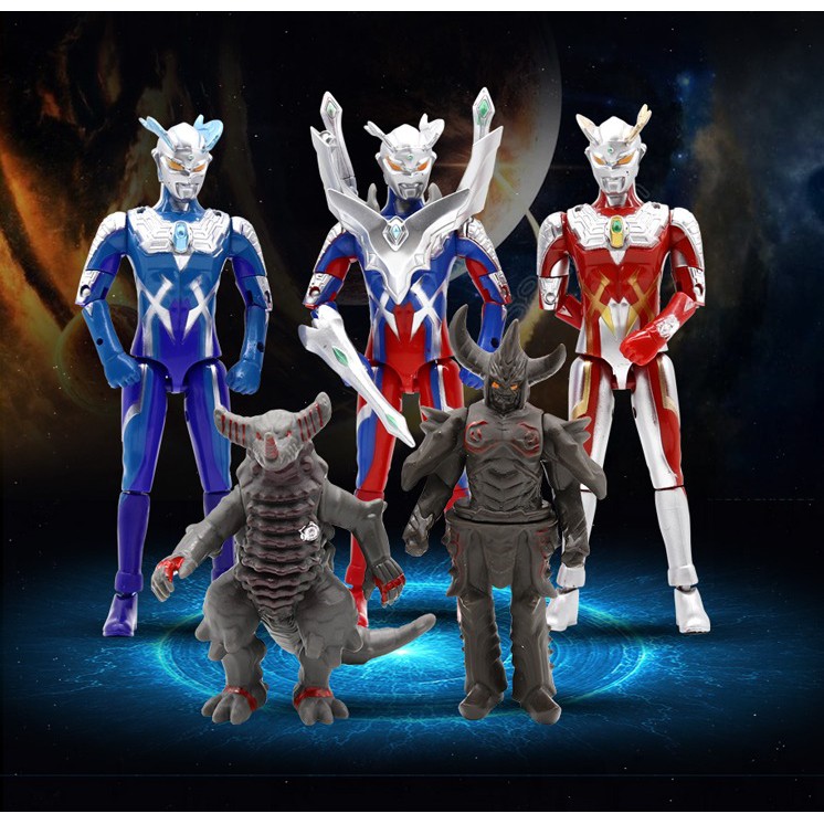 Ultraman Zero Full Set All Forms Permainan Ultraman Zero Patung ...