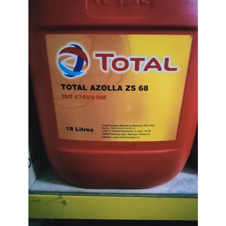 TOTAL AZOLLA 68 (PREMIUM HYDRAULIC ) 18L | Shopee Malaysia