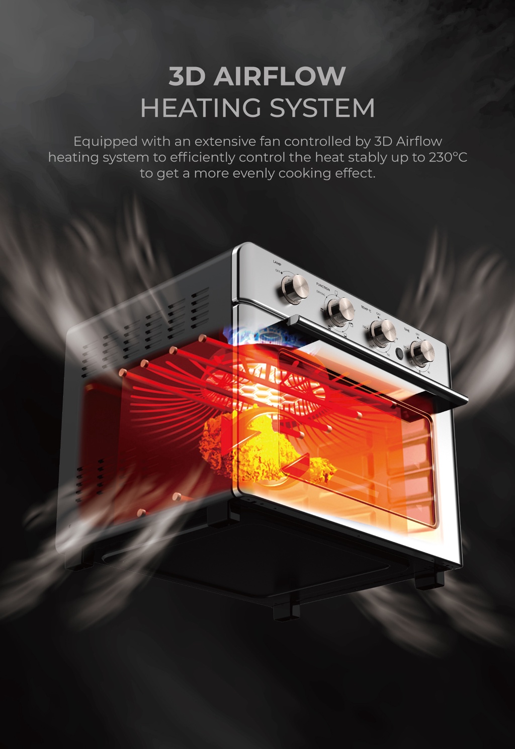 PERYSMITH PS9000 AIR FRYER OVEN - BLACK/RED - PerySmith Malaysia