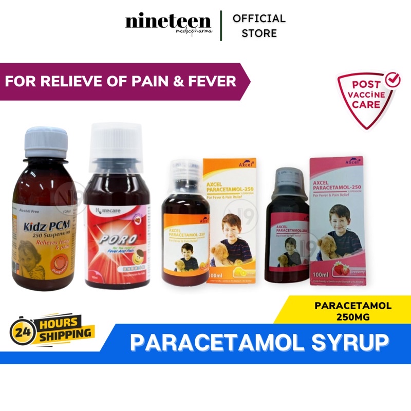 Axcel Paracetamol 120/250mg Suspension 100mL ( Orange / Strawberry ...
