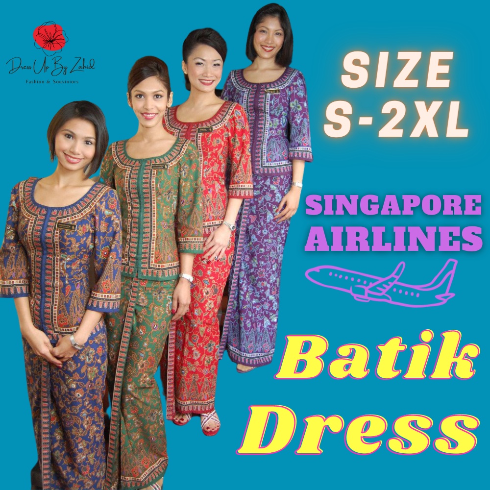 😄New Arrival 💃[READY STOCK] KEBAYA SINGAPORE AIRLINES BATIK DRESS ...