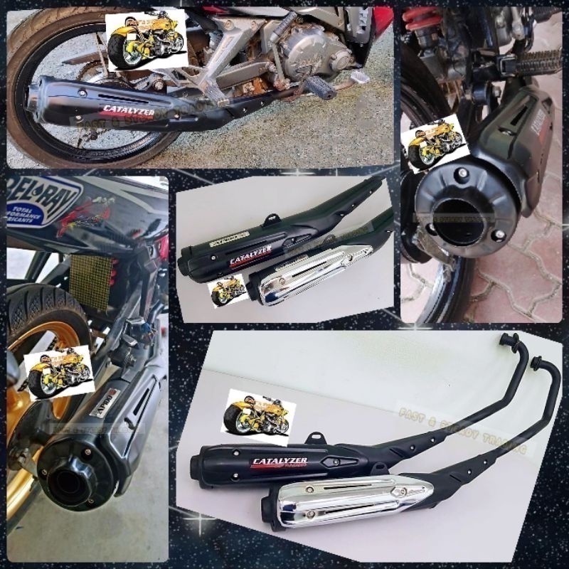 APIDO STD OPEN RACING EXHAUST PIPE STANDARD EKZOS MUFFLER LC135 3 IN 1 LC135 4S/ 5S V1 - V6 ...