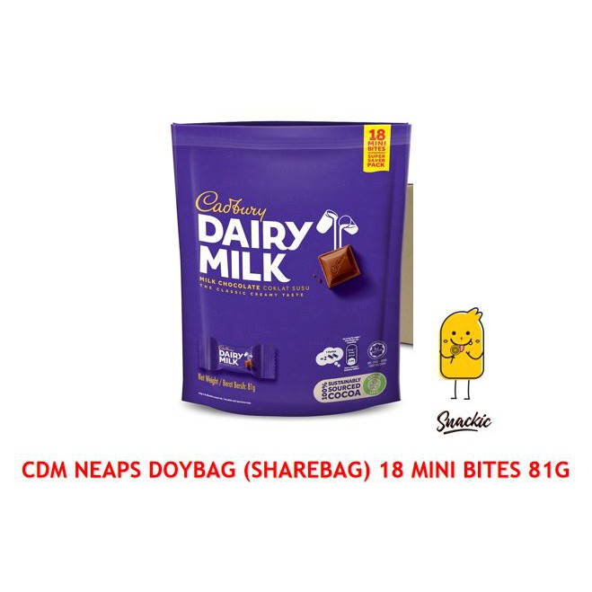 Cadbury Dairy Milk Chocolate Mini Bites 18pcs 100g | Shopee Malaysia