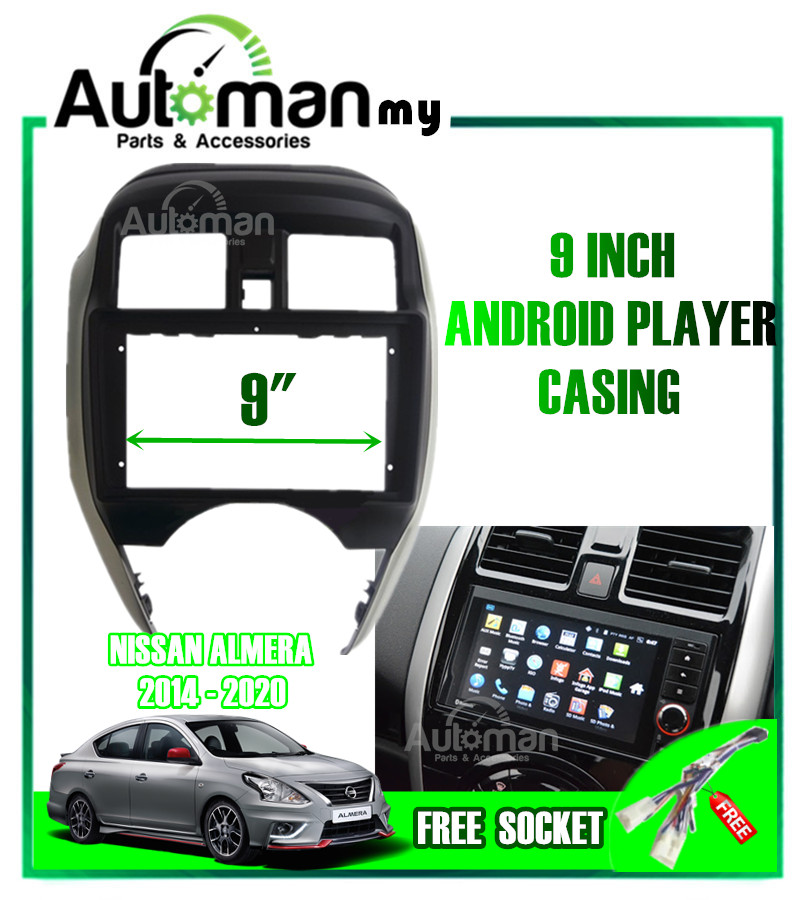 Casing Android Nissan Almera 2014 - 2020 Dashboard Audio Android Player ...