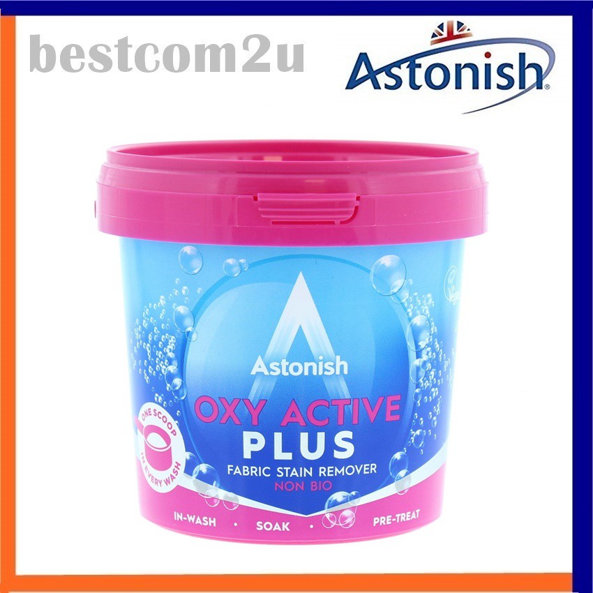 🌸 Astonish Oxy Active Plus Removes Fabric Stain Remover Non Bio One ...