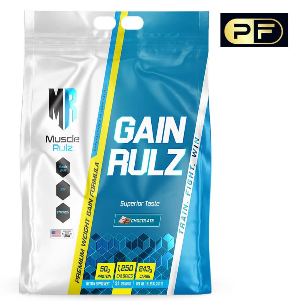 MUSCLE RULZ GAIN RULZ MASS GAINER 16LBS,BULKING MUSCLE, GAIN WEIGHT ...