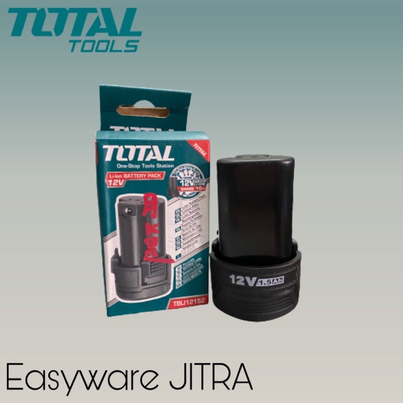 TOTAL 12V 1.5Ah LITHIUM-ION BATTERY (1 PCS) (TBLI12152) | Shopee Malaysia