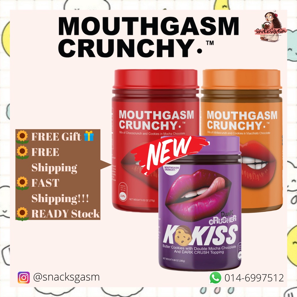 [READY STOCK+FAST SHIPPING] MOUTHGASM CRUNCHY (KOKISS, MOCHA ...