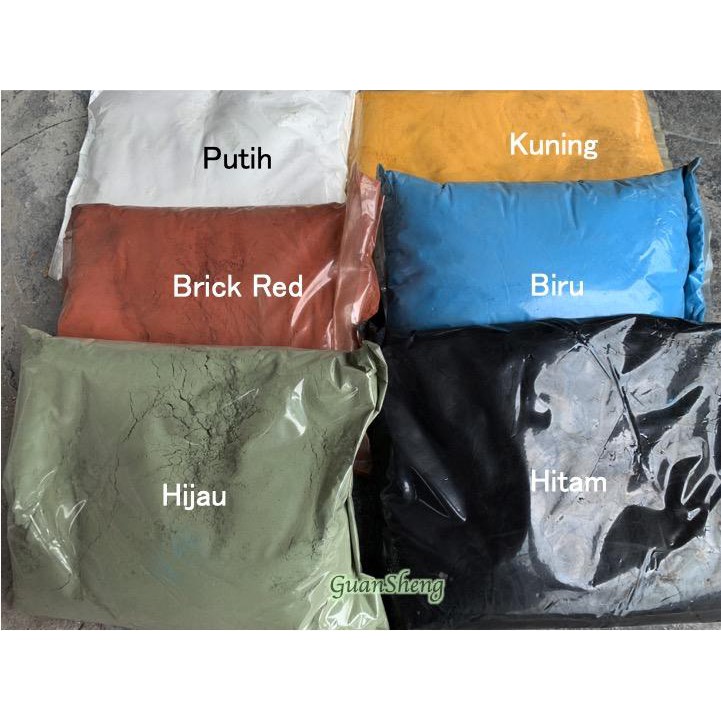 Colour Cement (Simen warna,) cement merah/ biru/hitam/kuning/putih ...