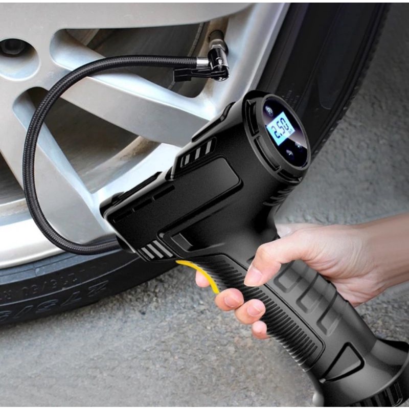 12V Tire Inflator Air Pump Hand Tool Portable Emergency Cordless ...