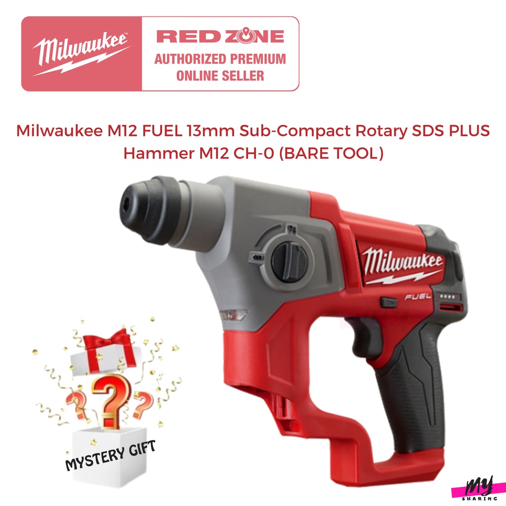 Milwaukee M12 FUEL 13mm Sub-Compact Rotary SDS PLUS Hammer M12 CH-0 ...