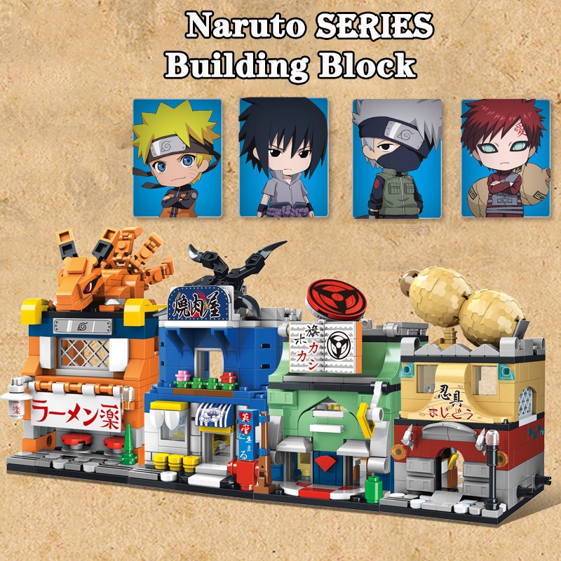 Naruto Compatible DIY Mini Street Building Block Ninja Japanese anime ...