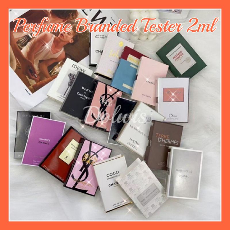 Mini Card PERFUME 2ml Branded Perfume Tester Mini Sample Test Tube ...