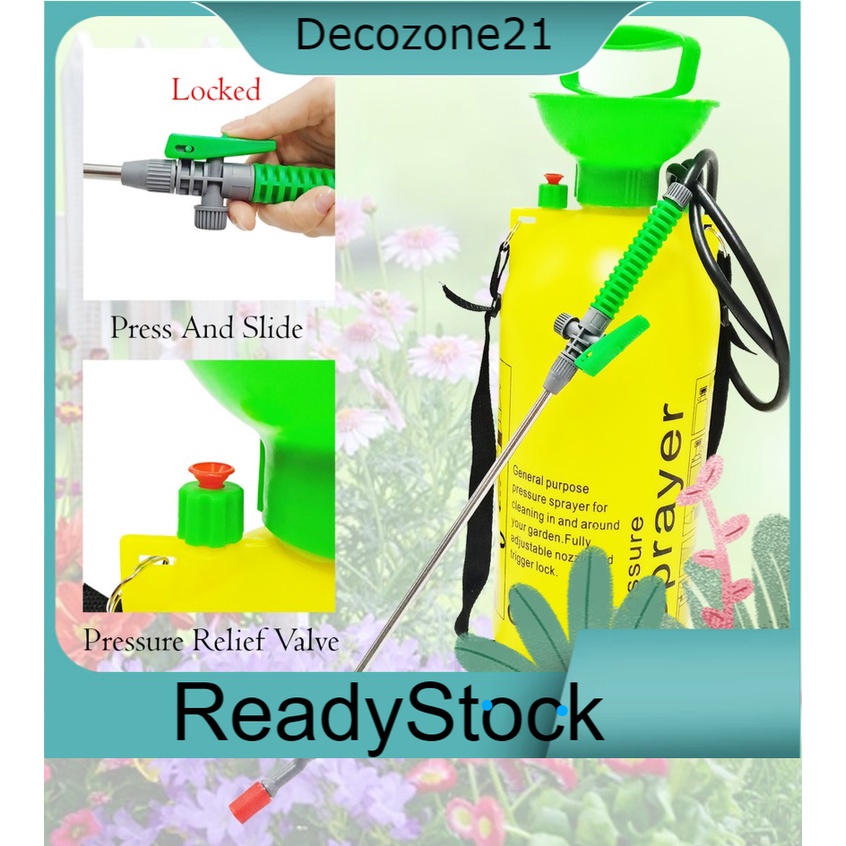 5l Or 8l Liter Random Colour Garden Farming Pressure Sprayer Pam Tangan ...