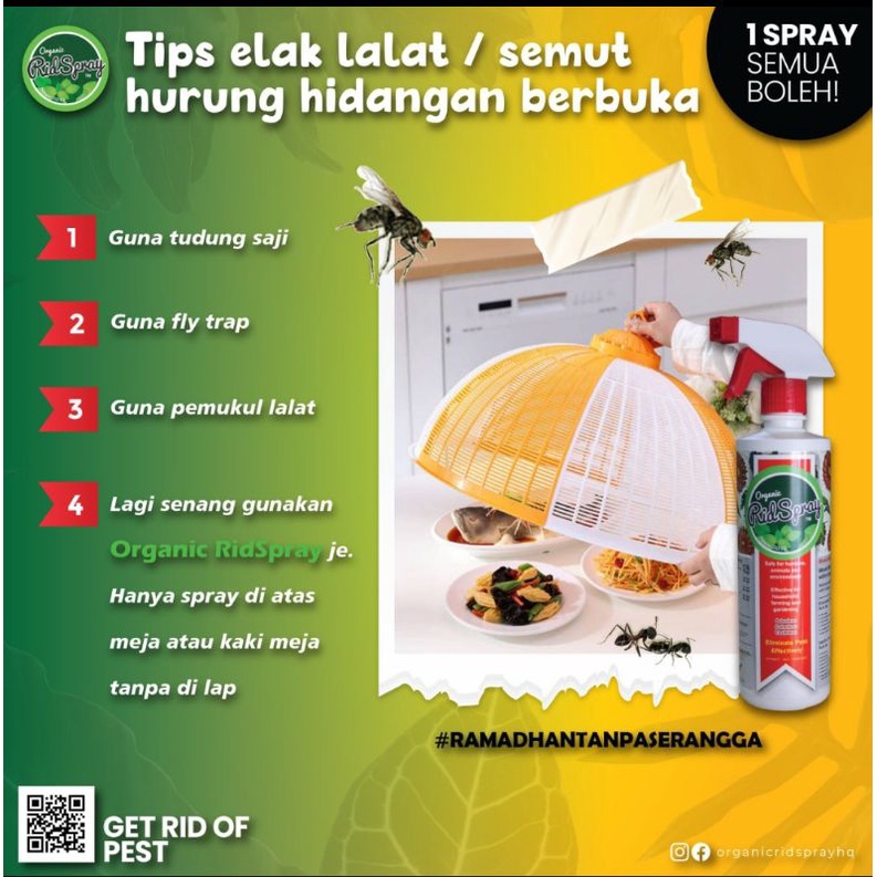 ORGANIC-RIDSPRAY-Penghapus-serangga-organik. | Shopee Malaysia