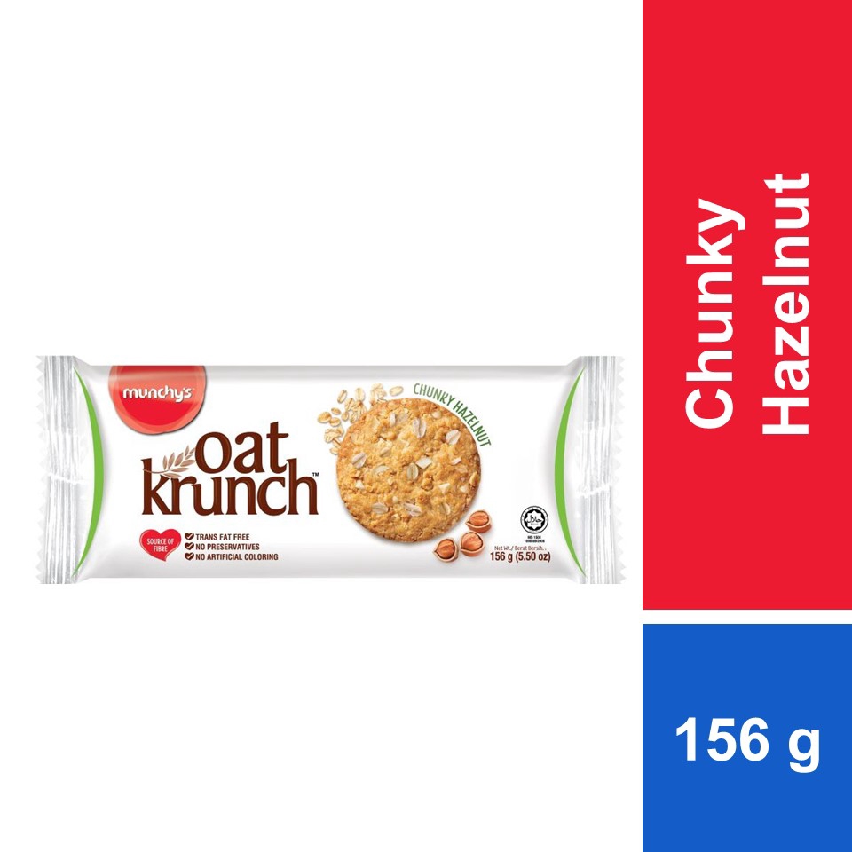 Munchy's Oat Krunch Biscuit Chunky Hazelnut 156g | Shopee Malaysia