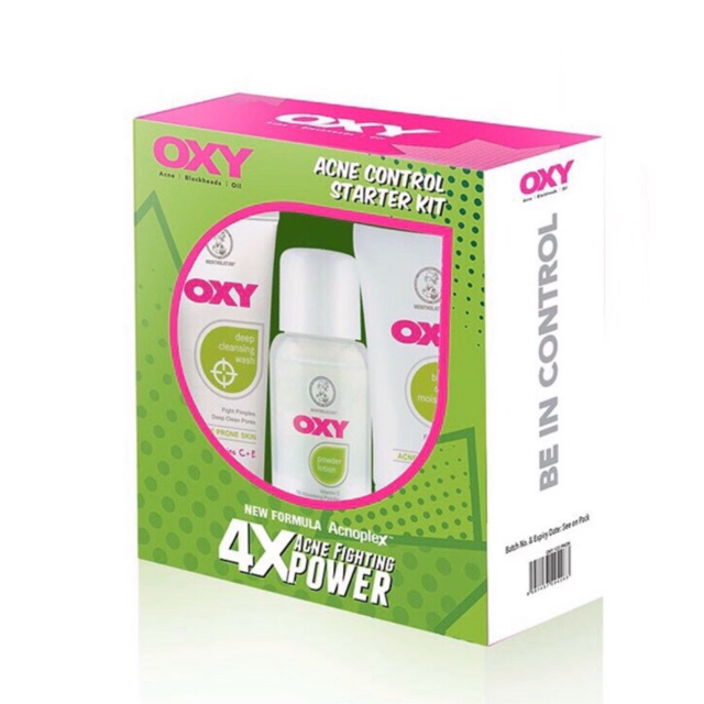 OXY Acne Control Wash (50g) + Toner (50g) + Moisturizer (20g) | Shopee ...