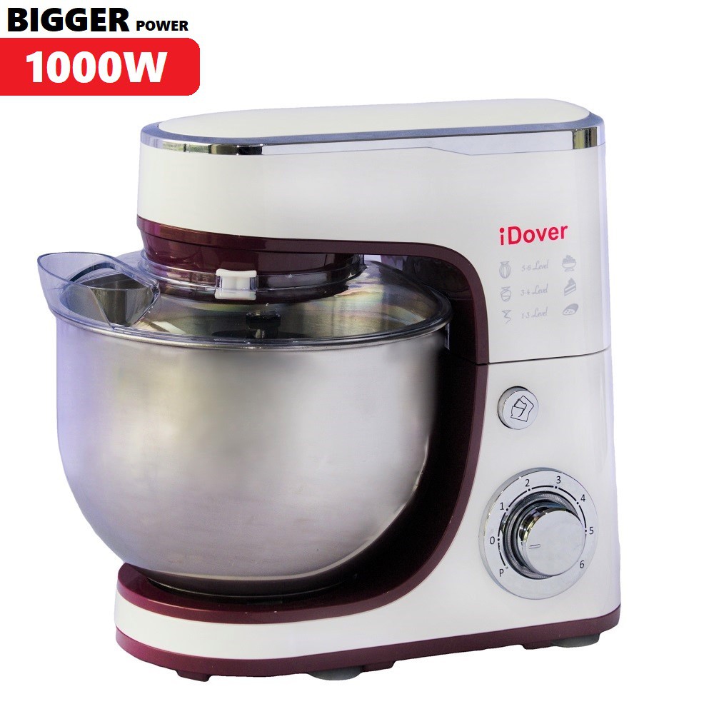 1 Year Warranty⭐1000W Stand Mixer w/ 5.0L Stainless Steel Bowl, Dough ...