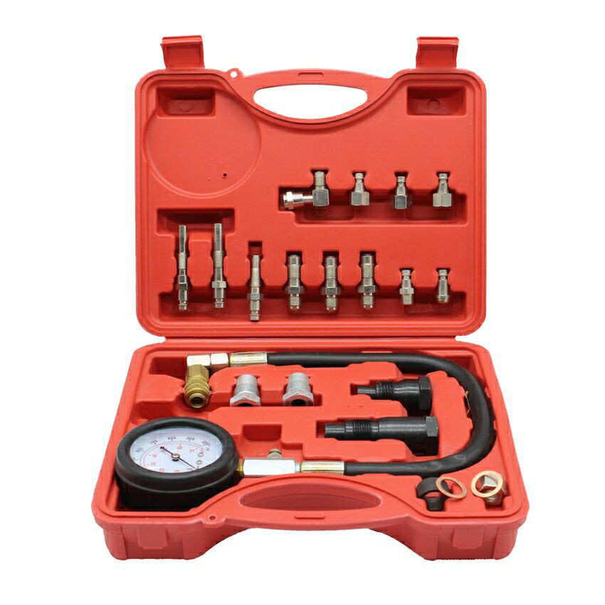 Diesel Engine Compression Cylinder Pressure Tester Gauge Kit 0-1000psi ...