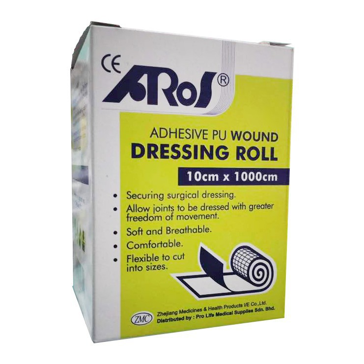 AROS ADHESIVE PU WOUND DRESSING ROLL 10CM X 1000CM | Shopee Malaysia