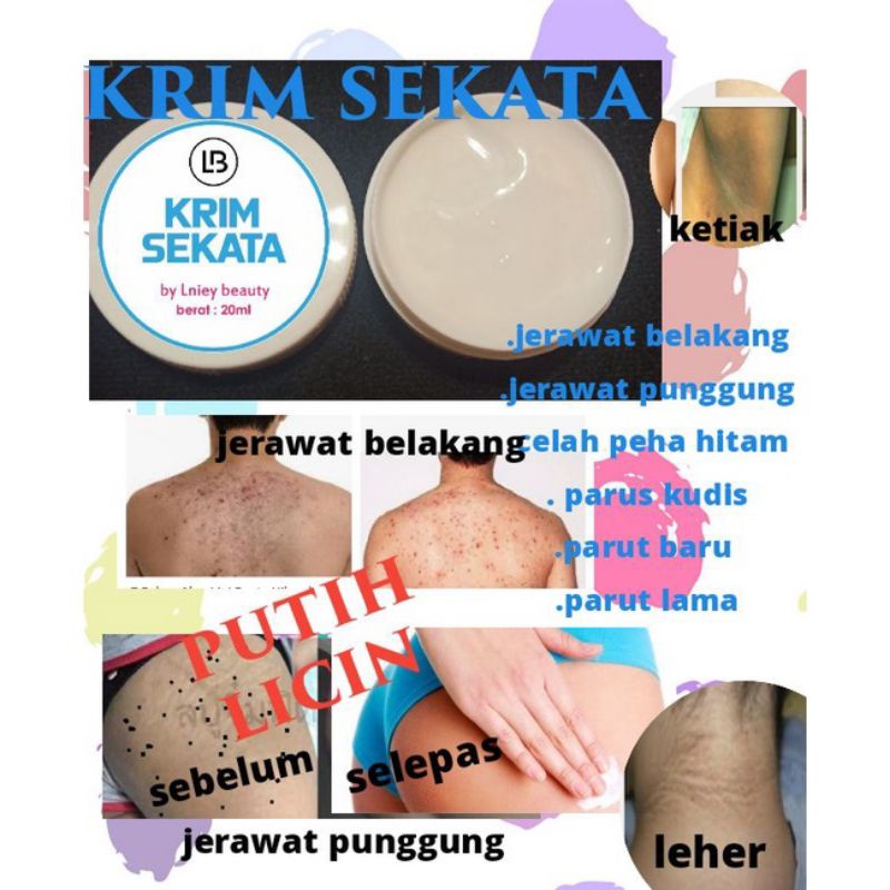 krim sekata krim putih/krim celah kankang/krim celah pelipat/krim parut ...