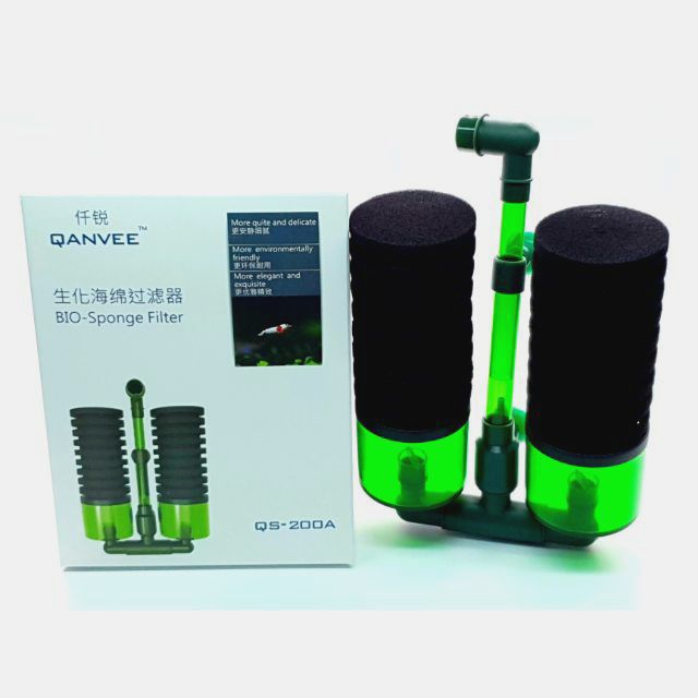 Qanvee Bio Sponge Filter QS 200A/ QS 100A+ With Bioball Shrimp Tank Aquarium | Shopee Malaysia