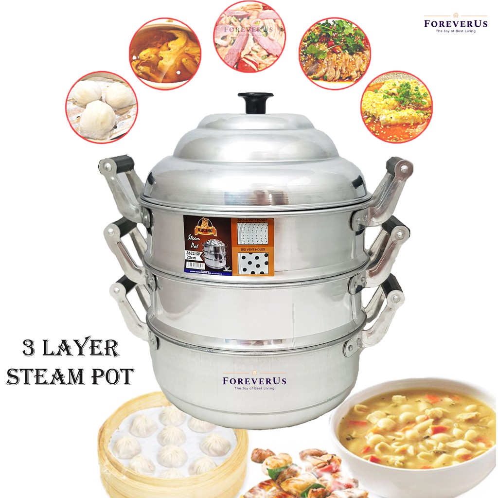 Steam Pot 3 Layers With Small Pore/ PERIUK PENGUKUS (22cm-28cm ...