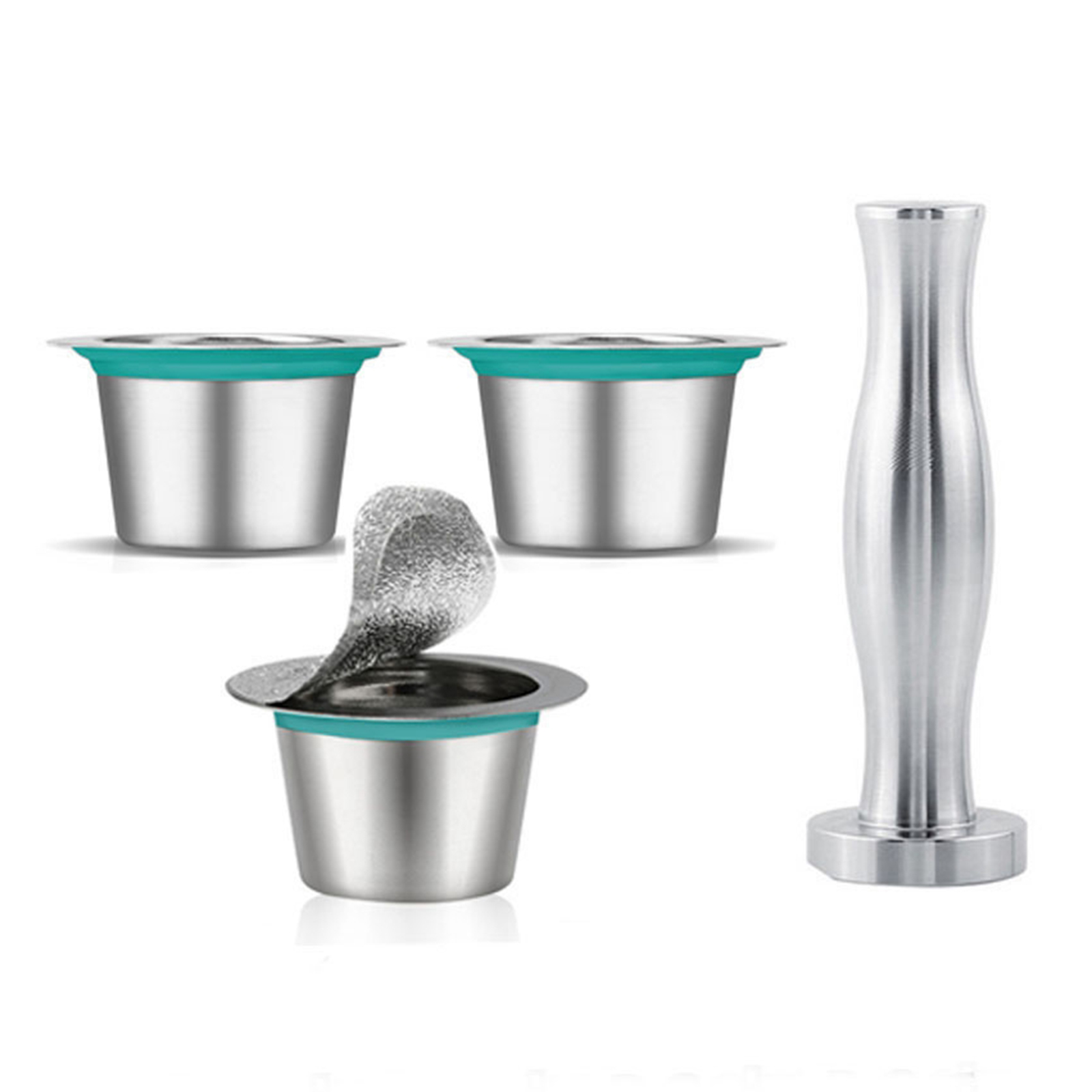 SafeTrip Coffee Capsule Espresso Pod with Spoon & Brush, Coffee Tamper ...