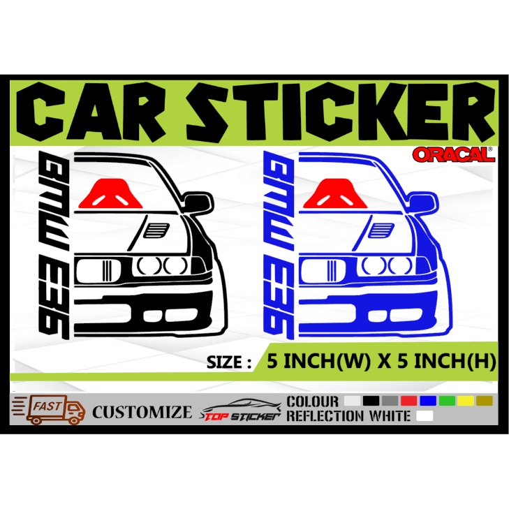 BMW E36 CAR STICKER KERETA STICKERS | Shopee Malaysia