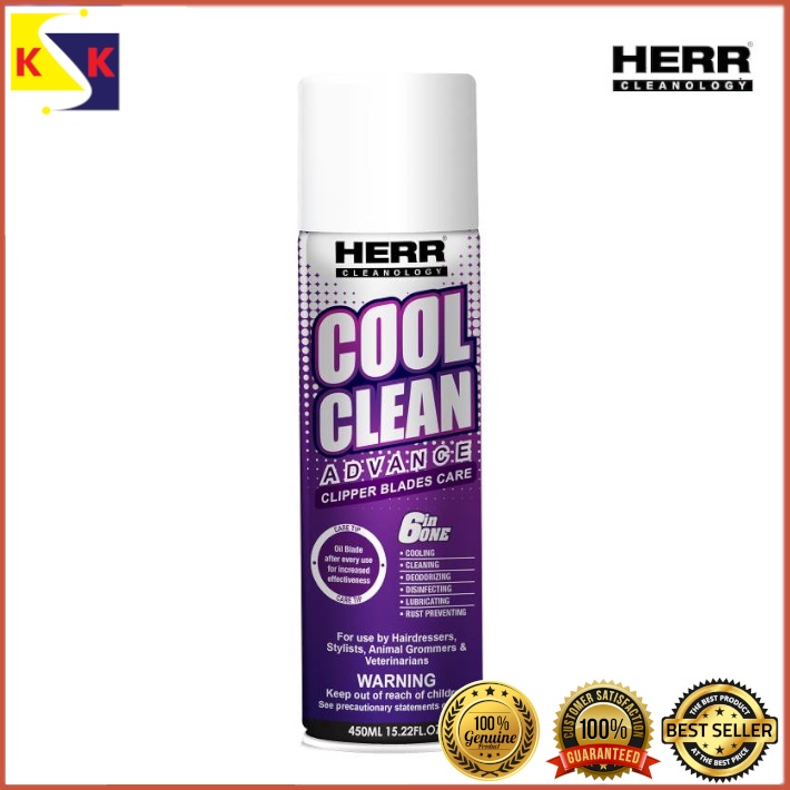 HERR 6 IN 1 COOL CLEAN ADVANCE CLIPPER BLADE SPRAY - 450ML | Shopee ...