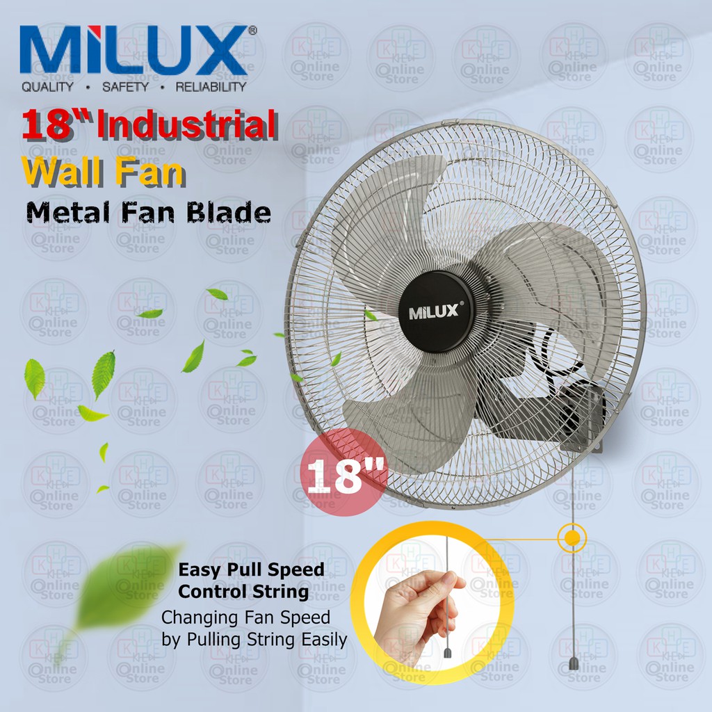 Milux 18" Industrial Metal Stand/Wall Fan MISF-18 /MIWF-28 | Shopee ...