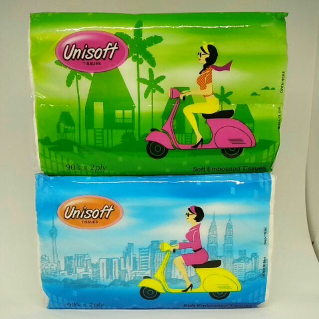 Unisoft tissues Soft Embossed Tissues 100%Virgin Pulp 90'sx2ply ...
