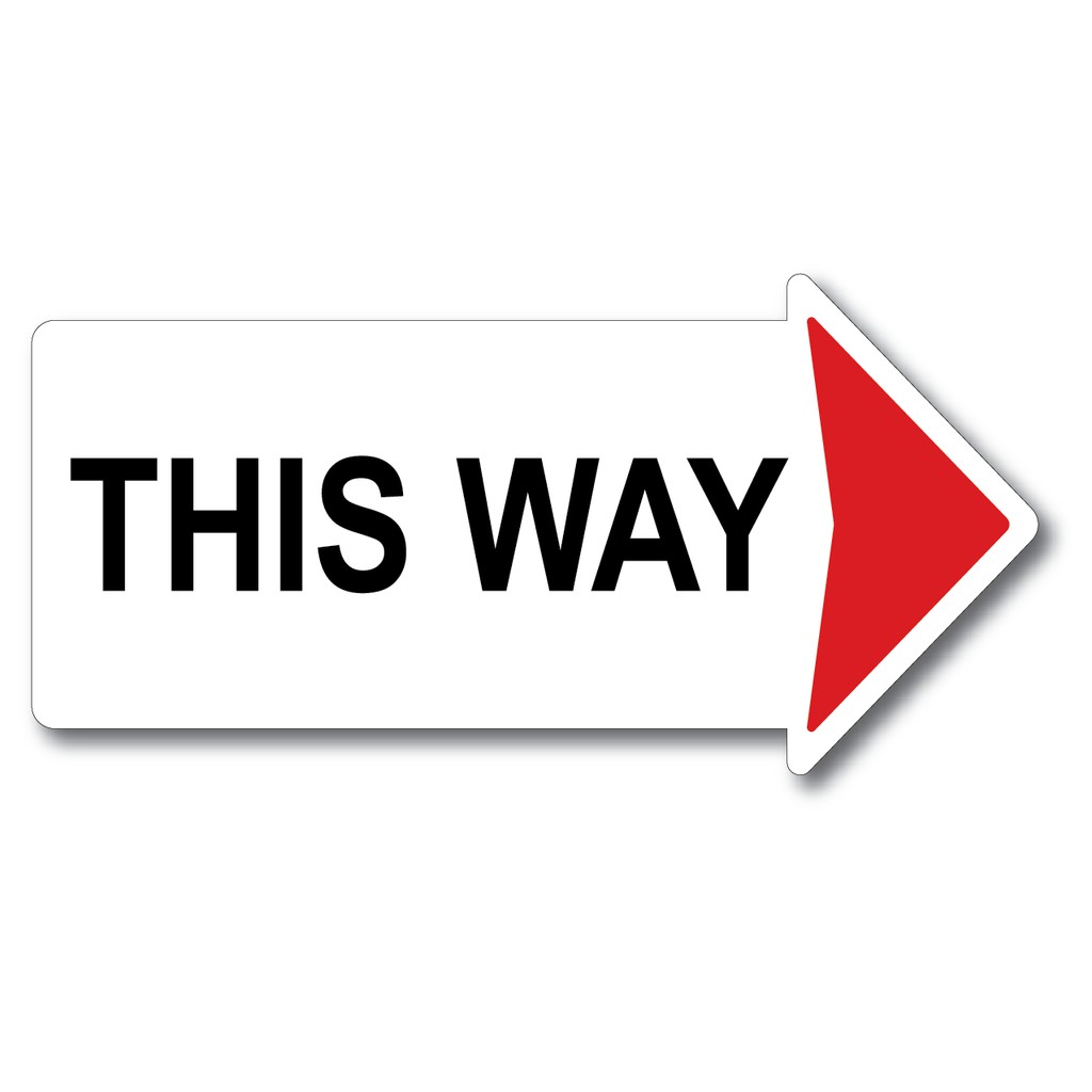 THIS WAY ACRYLIC ARROW SIGN BOARD 100X200X2MM | Shopee Malaysia