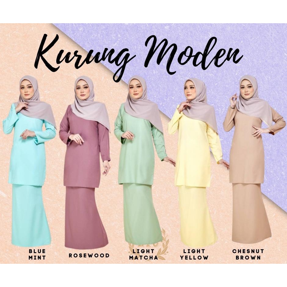 BAJU KURUNG MODEN KURUNG PLUS SIZE LEMON JENNA BAJU RAYA MINT BLUE ...