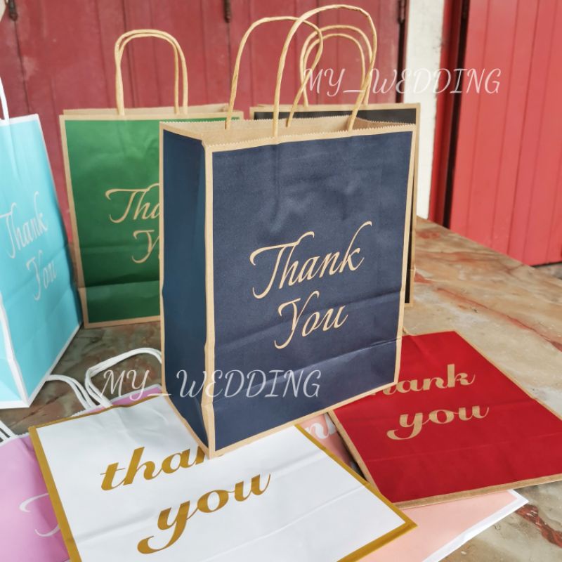 10pcs Craft Paper Beg VIP 19cm*9.5cm*23cm Gift Bag Wedding Paper Beg ...