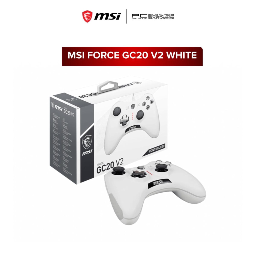 MSI FORCE GC20 V2 WIRED GAMING CONTROLLER - WHITE | Shopee Malaysia