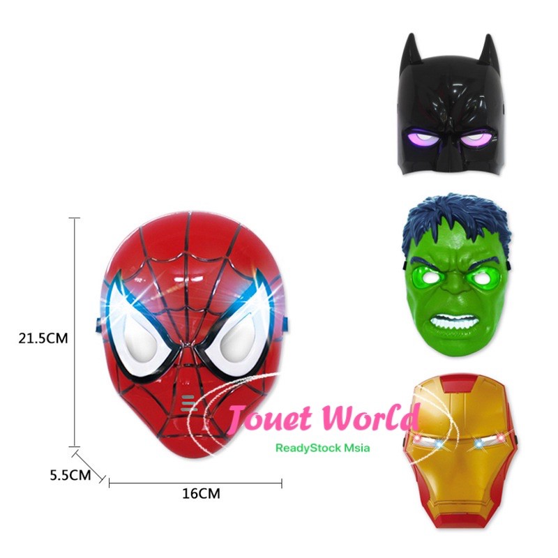 Avenger Super Heroes Mask Set with Light Cosplay Mask | Shopee Malaysia