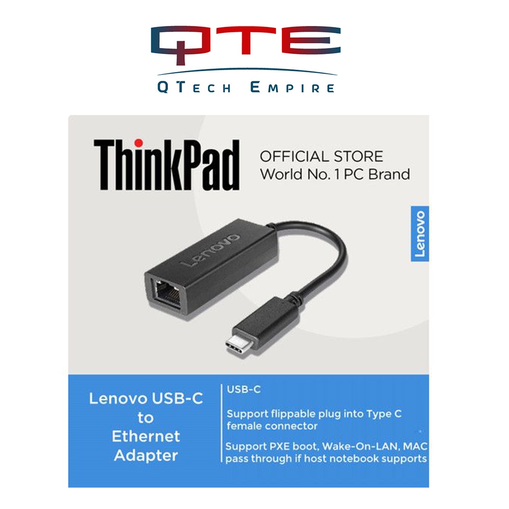 Lenovo USB-C to Ethernet Adapter P/N: 4X90S91831 [ORIGINAL] | Shopee ...