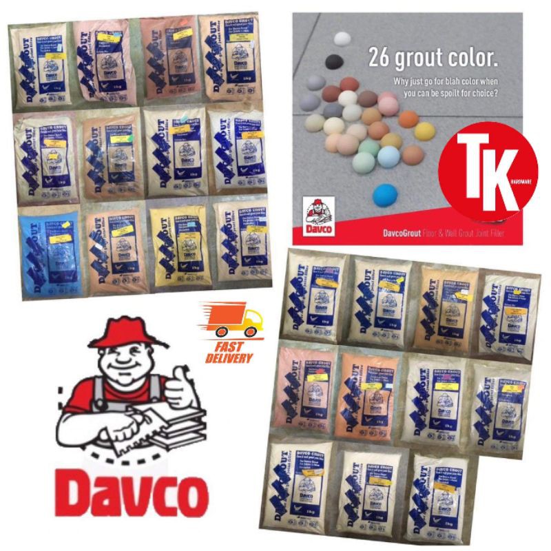 [DAVCO] Simen Warna / Davco Grout / Cement Colour for tiles mosaik ...