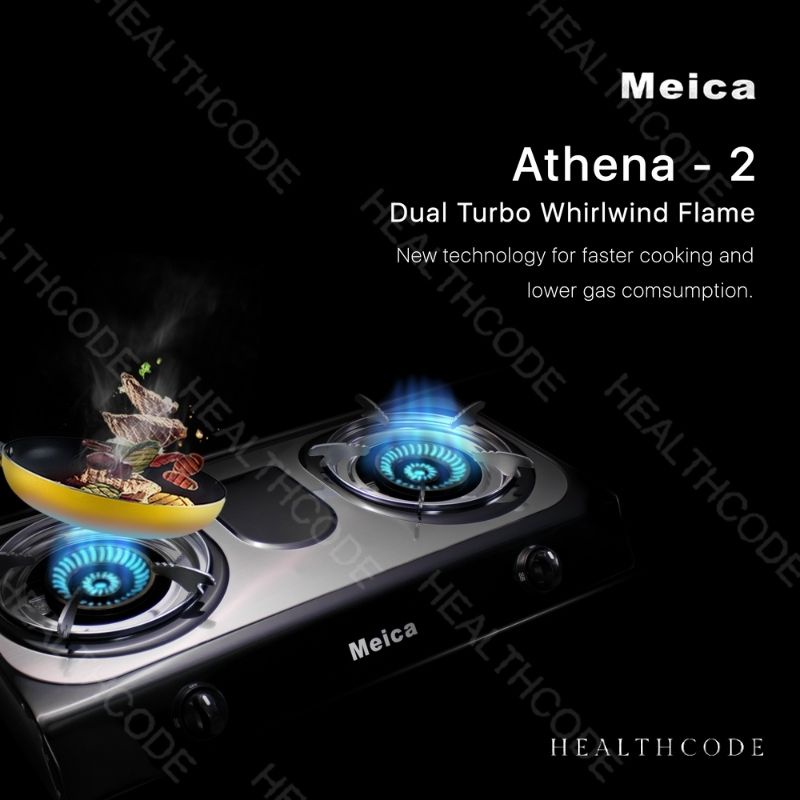 Meica Athena 2 Dual Whirlwind Cooking Gas Stove Burner Tabletop Dapur ...