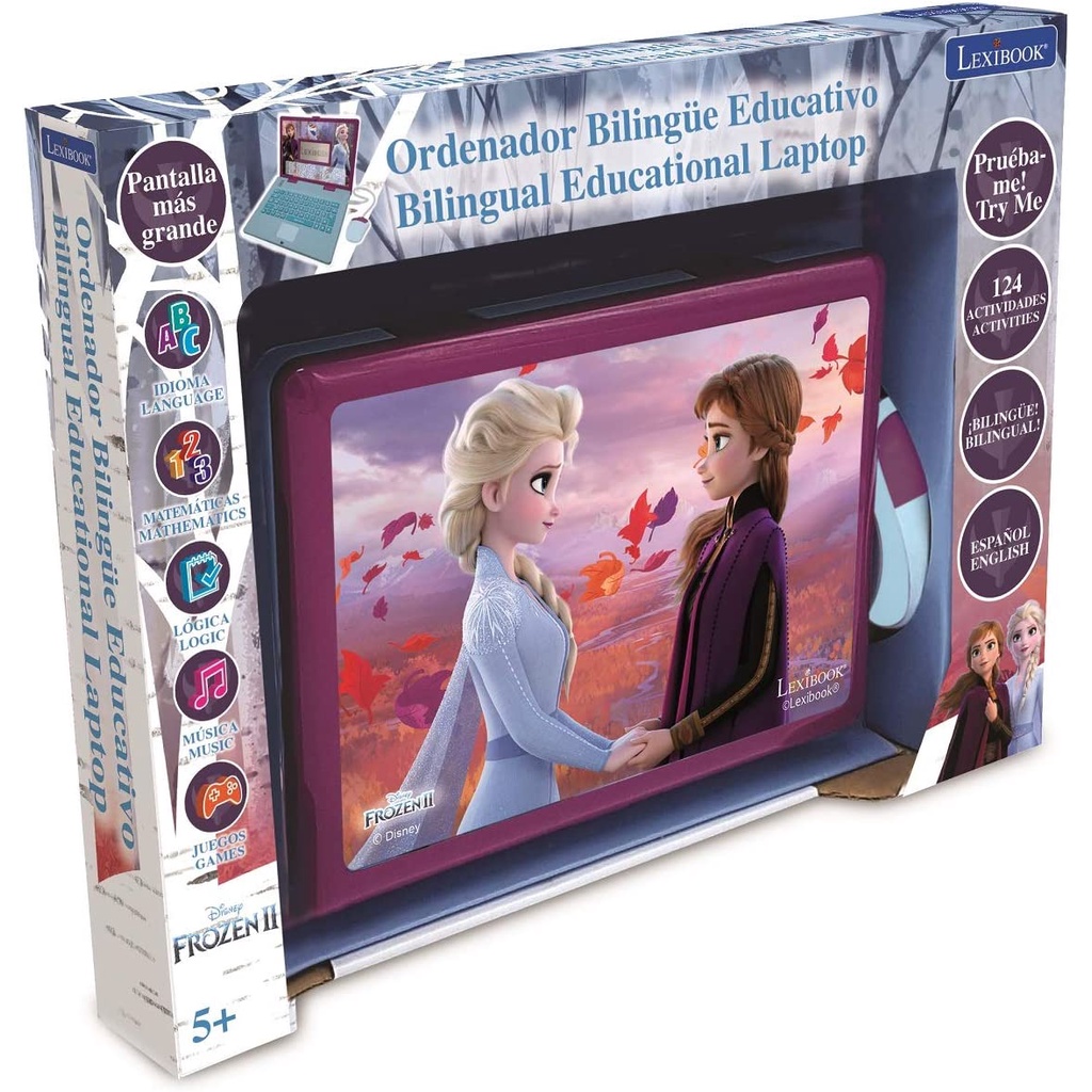 LEXiBOOK Disney Frozen 2 - Educational and Bilingual Laptop Spanish ...