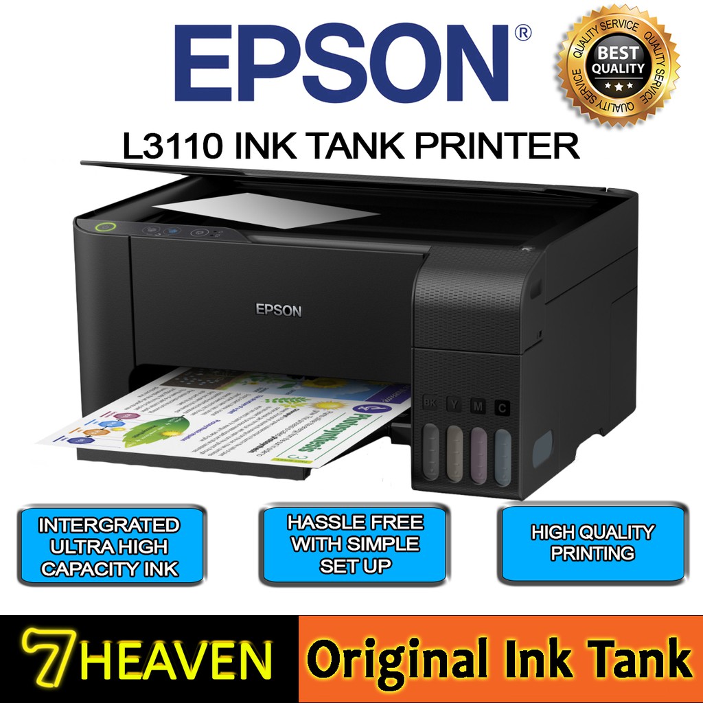 Epson ecotank l3110 3-in-1 printer with compatible ink replacement ...