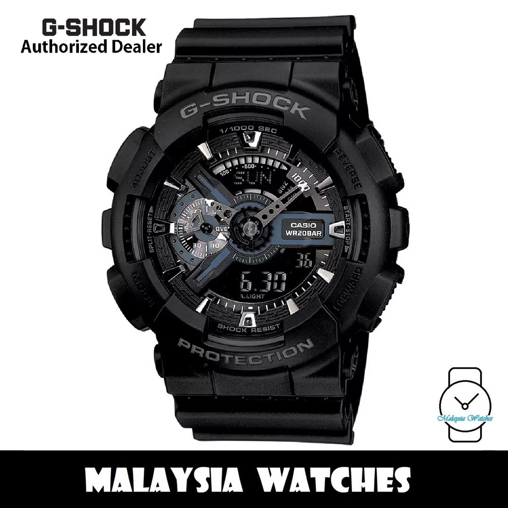 (OFFICIAL MALAYSIA WARRANTY) Casio G-SHOCK GA-110-1B Full Blackout ...
