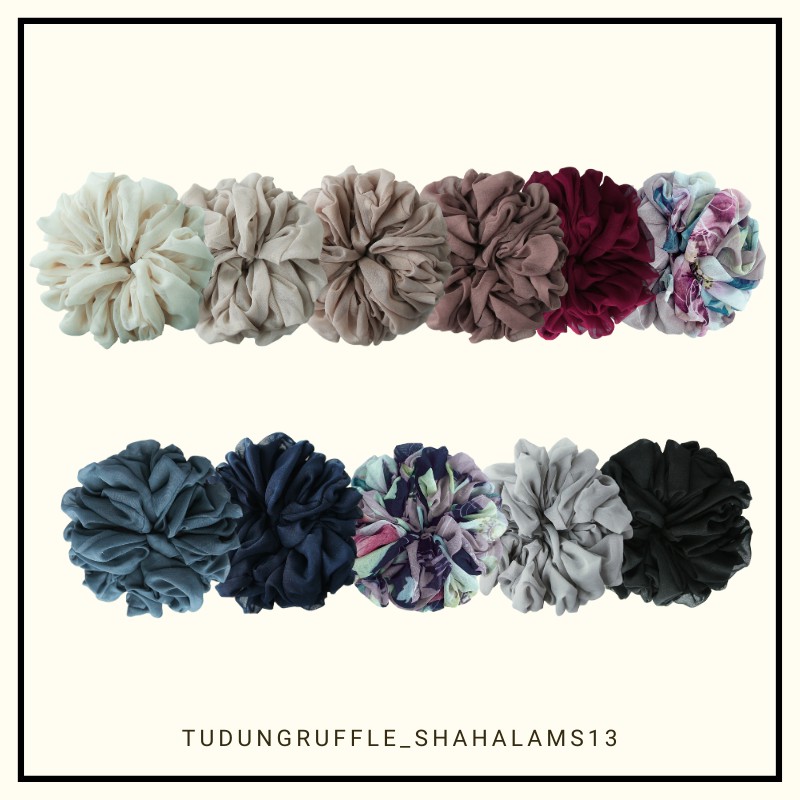 [TUDUNG RUFFLE] SCRUNCHIES AND MINI SATIN SCRUNCHIES | Shopee Malaysia