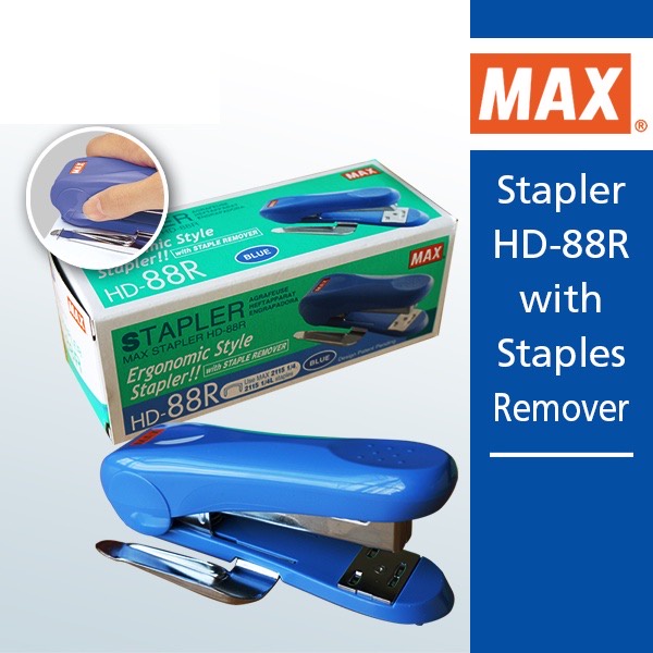 [Original]MAX HD-88R Stapler Ergonomic Style Stapler with Staple ...