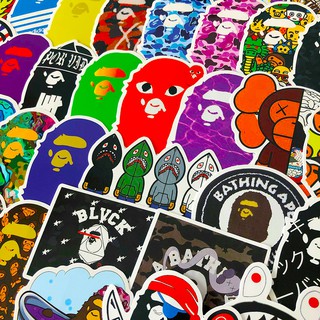 Y&P| 50pcs Bape Graffiti Waterproof Stickers Set | Shopee Malaysia