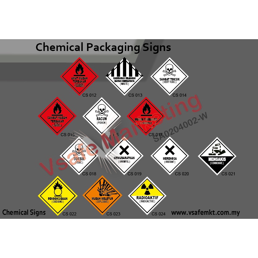 Chemical Sticker labeling vinyl sticker for labelling chemical waste ...