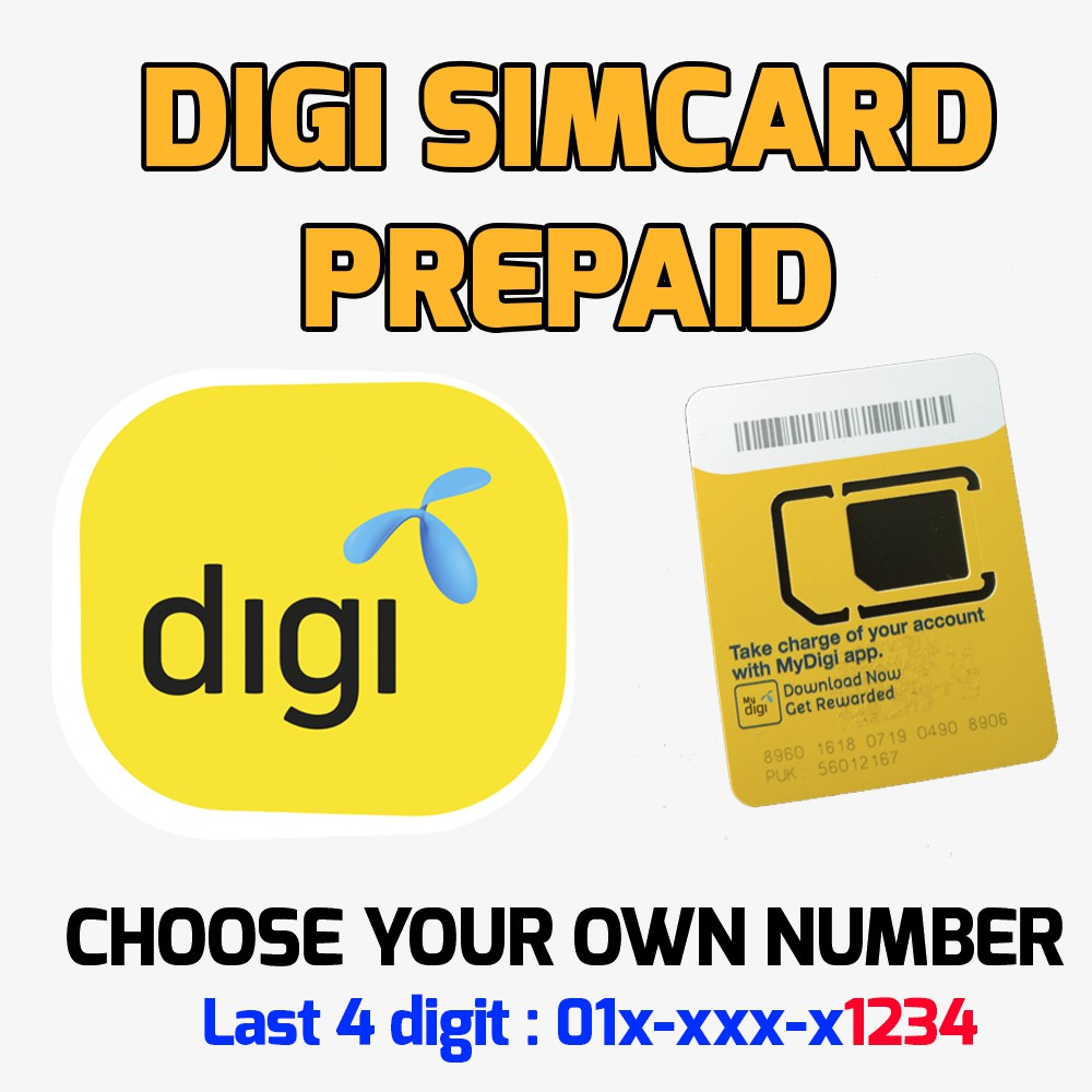Digi Prepaid Simcard Request your own number | Offer | Shopee Malaysia
