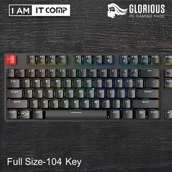 GLORIOUS GMMK RGB FULL SIZE / TENKEYLESS / COMPACT MODULAR MECHANICAL ...